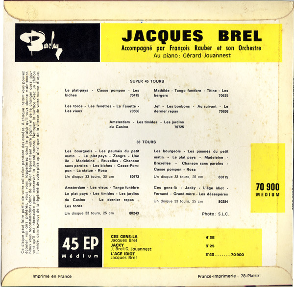 Jacques Brel – Ces Gens-Là – Collecting Brel