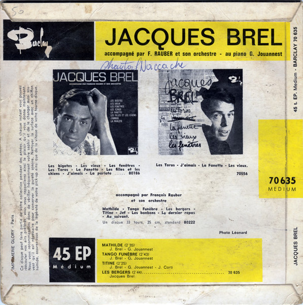 Jacques Brel – Mathilde – Collecting Brel