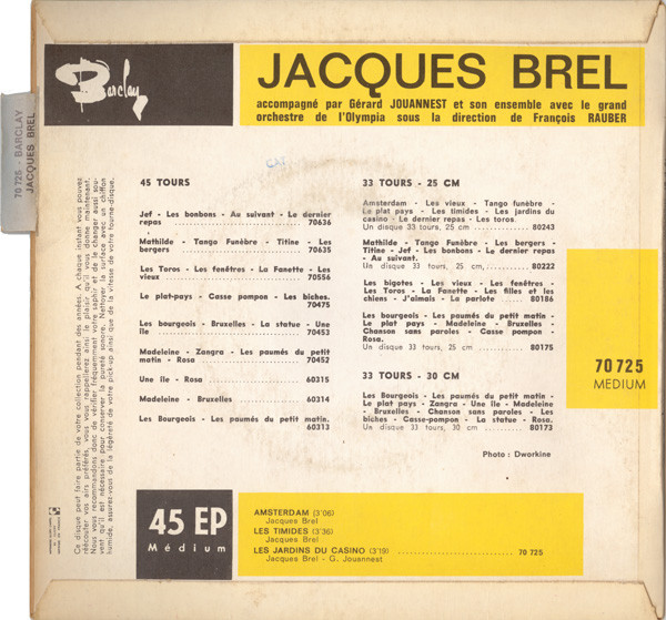Jacques Brel – Brel En Direct – Collecting Brel